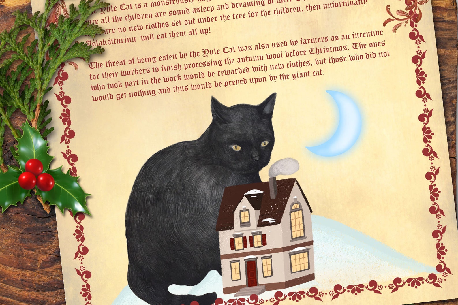 ICELANDIC YULE CAT Legend Digital Download Jólakötturinn the - Etsy