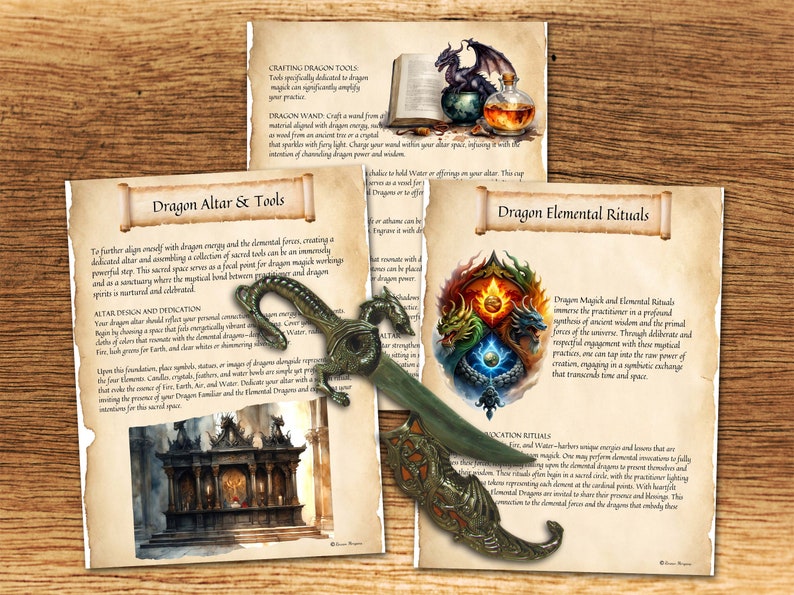 Dragon Magic Spellbook: Spells, Incantations, & Wisdom Inspired by ...