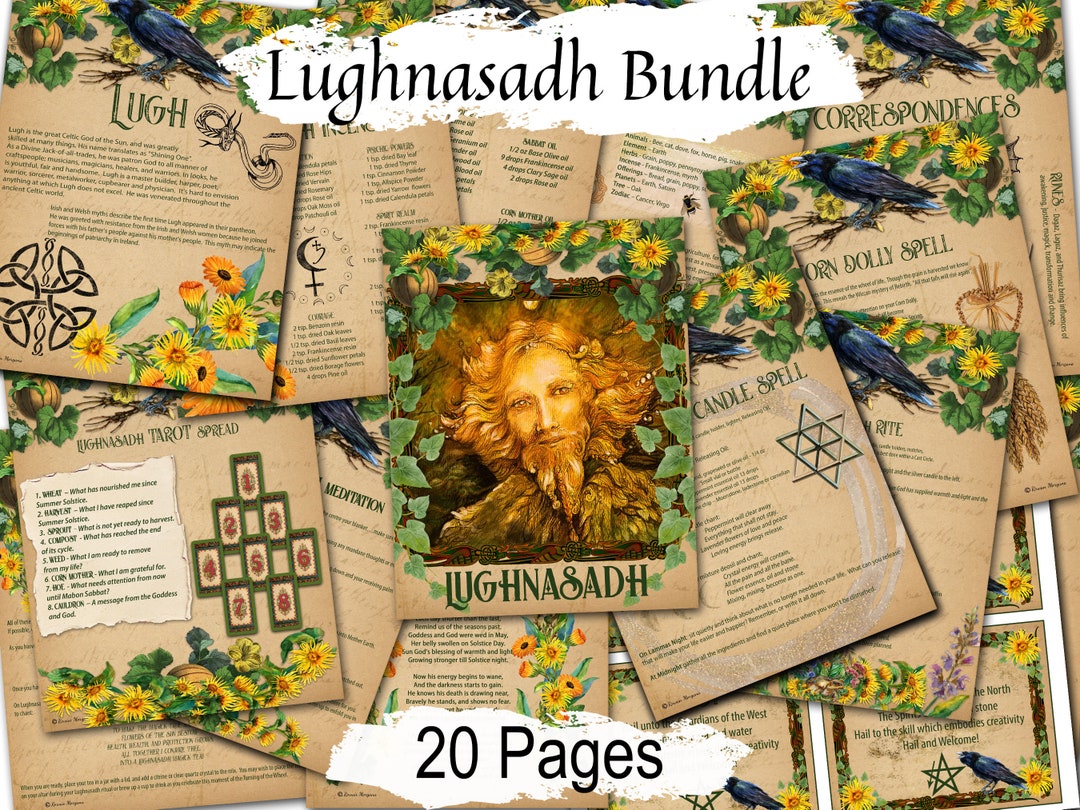 LUGHNASADH BUNDLE, Lammas Spells, Rituals, Recipes, Correspondences, 18 ...
