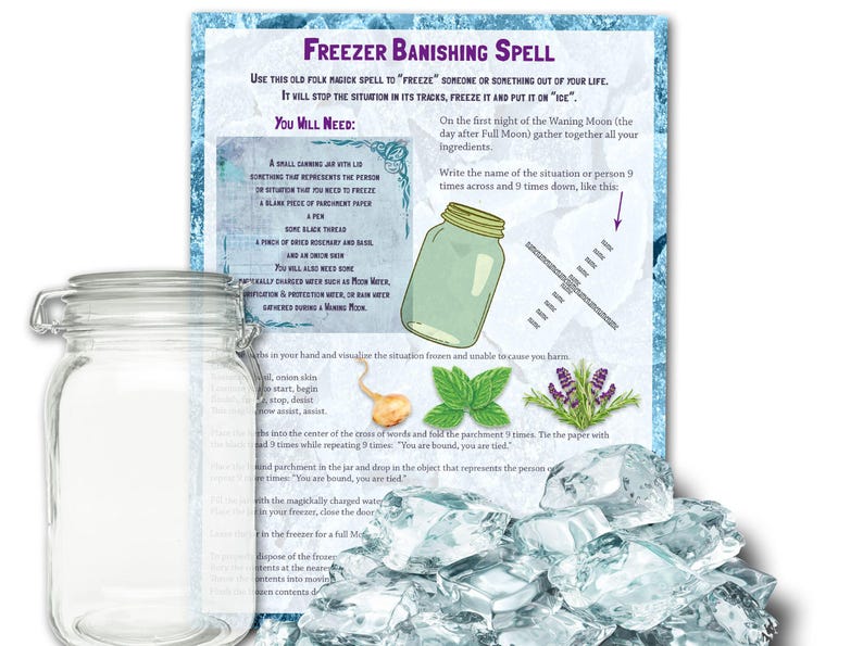 Freezer Banishing Spell: the Ultimate "leave Me Alone" Magic, Printable ...