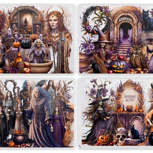 Halloween Clipart Pack: Spooky Witches, Printable Art for Commercial ...