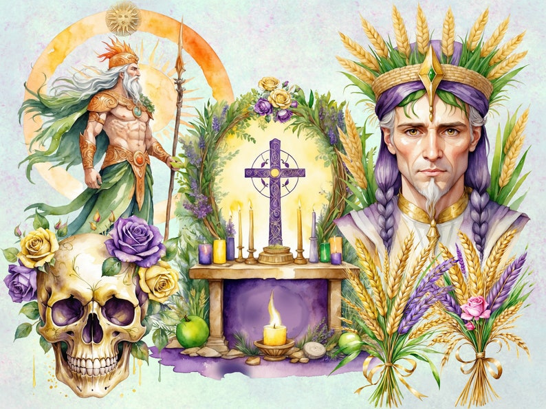 Lughnasadh Clipart Set: Pagan Ritual Graphics, Commercial Use, 47 ...