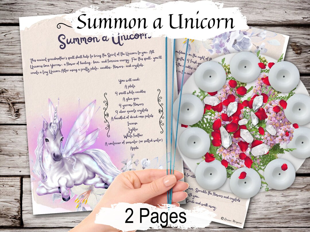 SUMMON a UNICORN, Unicorn Magic Spell, Unicorn Prayer Spirit Charm ...