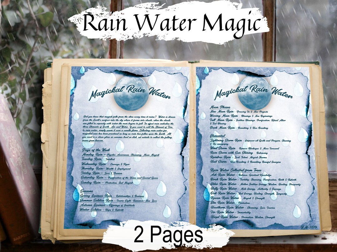 RAIN WATER MAGIC, Thunder and Lightning Water Potion Recipe, Wicca ...