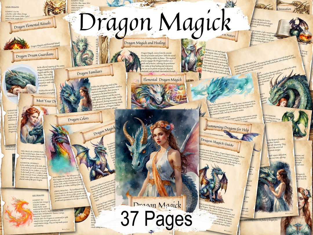 Dragon Magic Spellbook: 37 Pages of Ancient Wisdom & Protection - Etsy