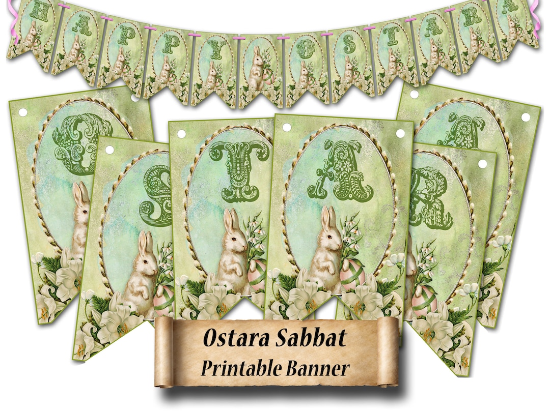 OSTARA BANNER Printable Bunting Ostara Sabbat Flags Altar - Etsy Canada