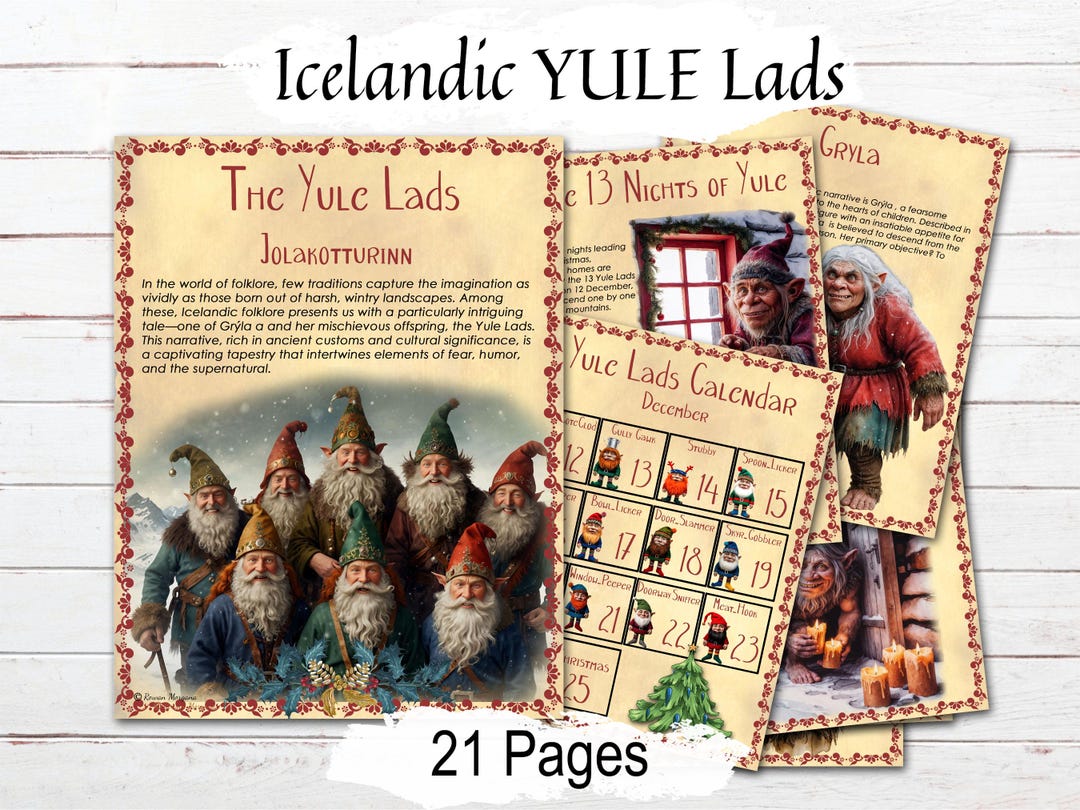 Icelandic Yule Lads Collection: Nordic Christmas Folklore, Advent ...
