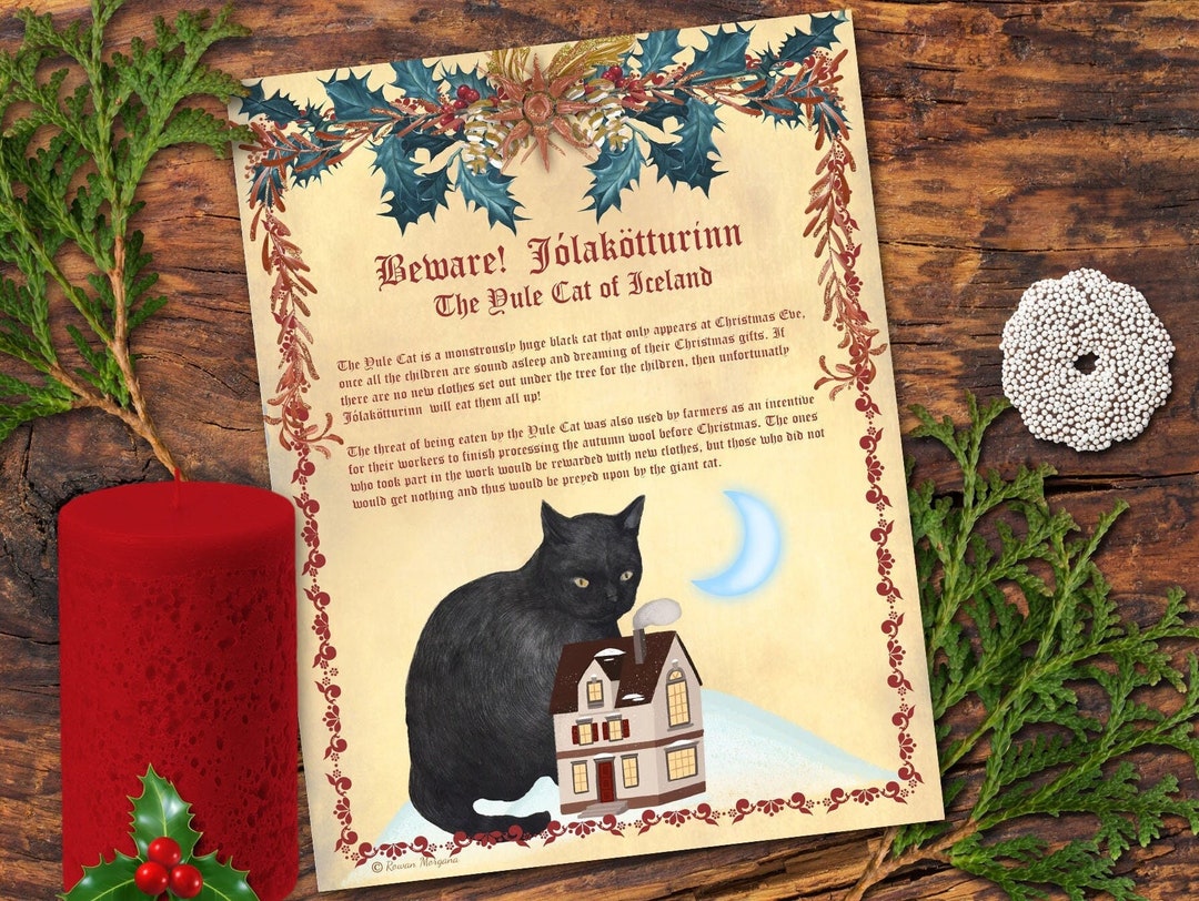 ICELANDIC YULE CAT Legend, Jólakötturinn the Christmas Cat of Iceland ...