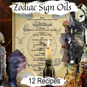 ASTROLOGY OIL, Printable Zodiac Essential Oil Recipes, Aromatherapy for ...