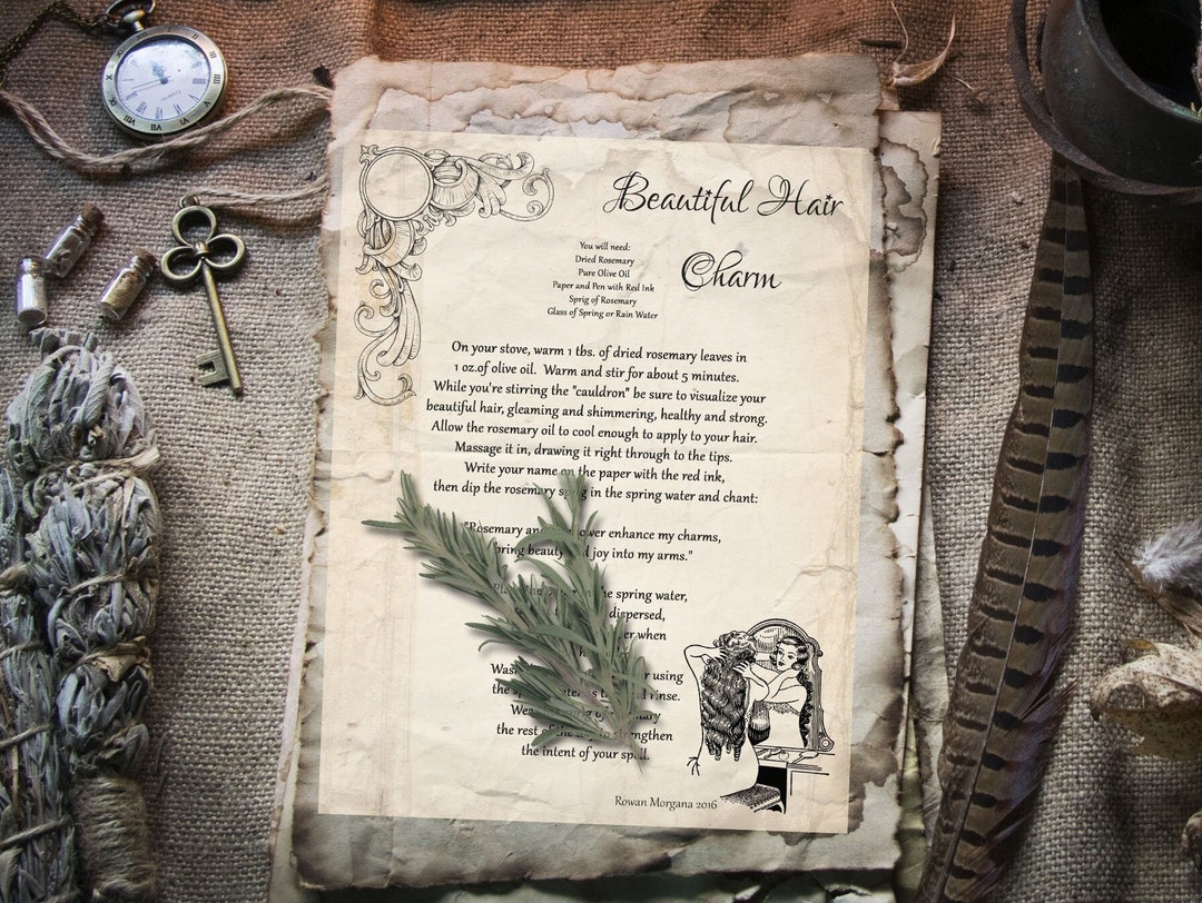 BEAUTIFUL HAIR CHARM, Grow Hair Spell Magic Ritual, Witchcraft Wicca ...