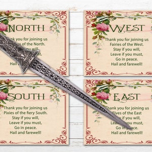 FAIRY CALL the QUARTERS, Summon the Fey, Magick Faery Circle Cards for ...