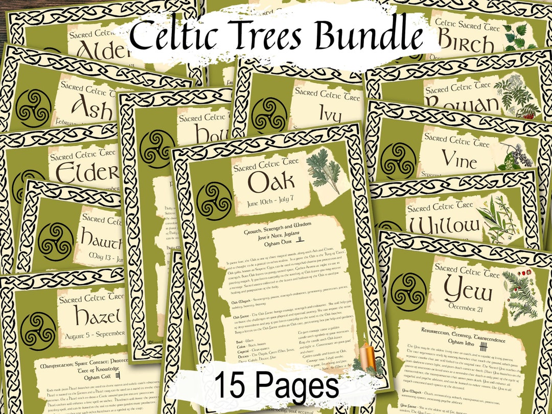 CELTIC TREES BUNDLE, Druid Tree Months, Celtic Tree Calendar Magic ...