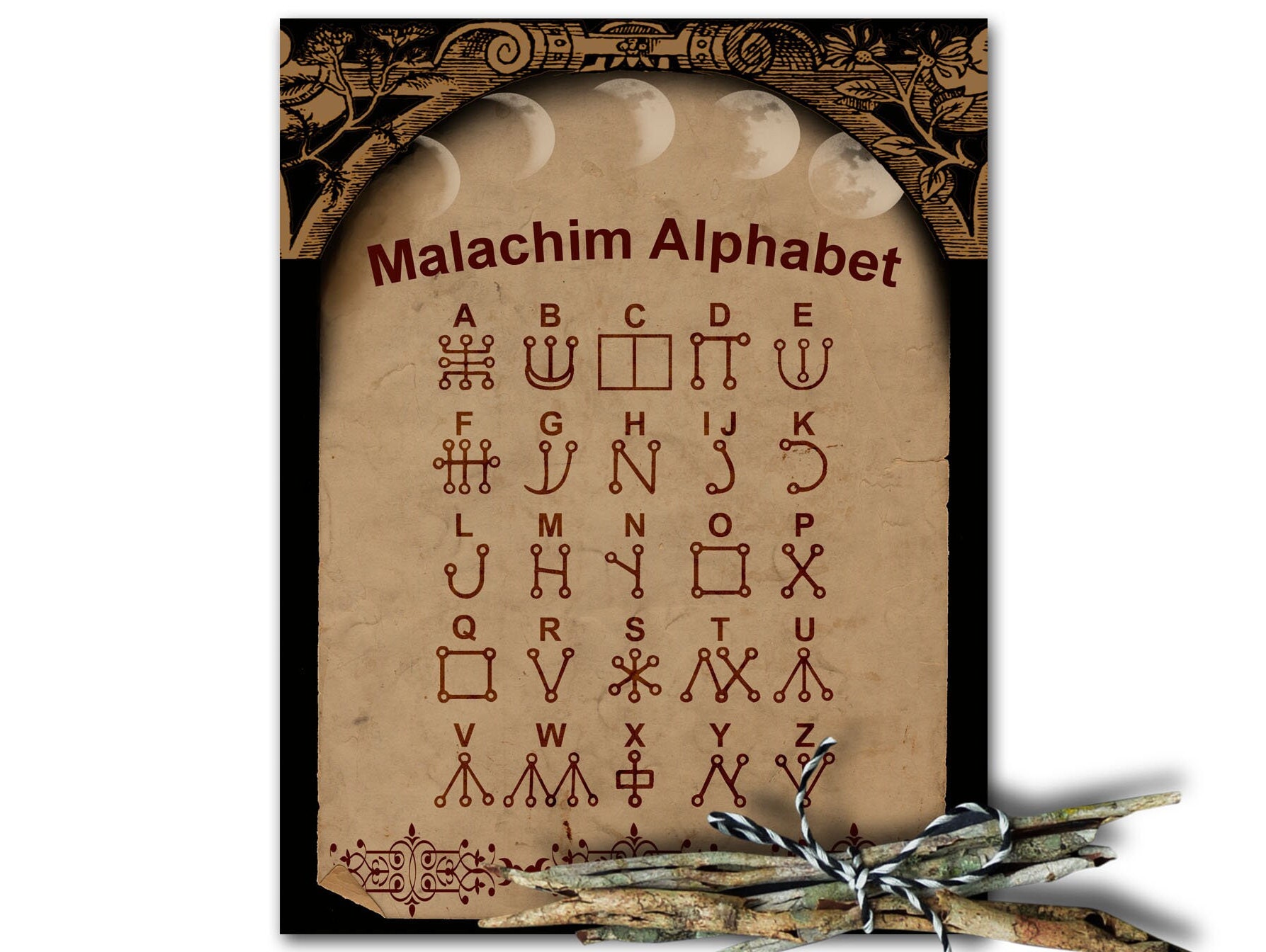 MALACHIM ALPHABET Celestial Writing of Angels and Messengers - Etsy UK
