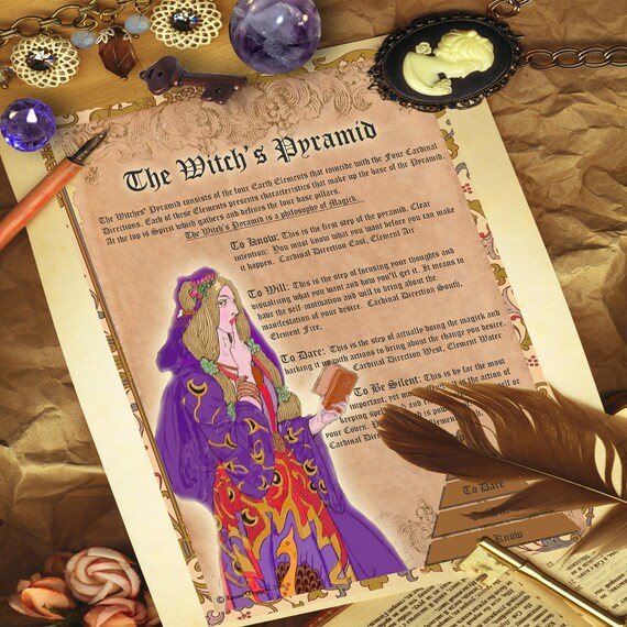 WITCH'S PYRAMID The Four Pillars of Witchcraft | Etsy