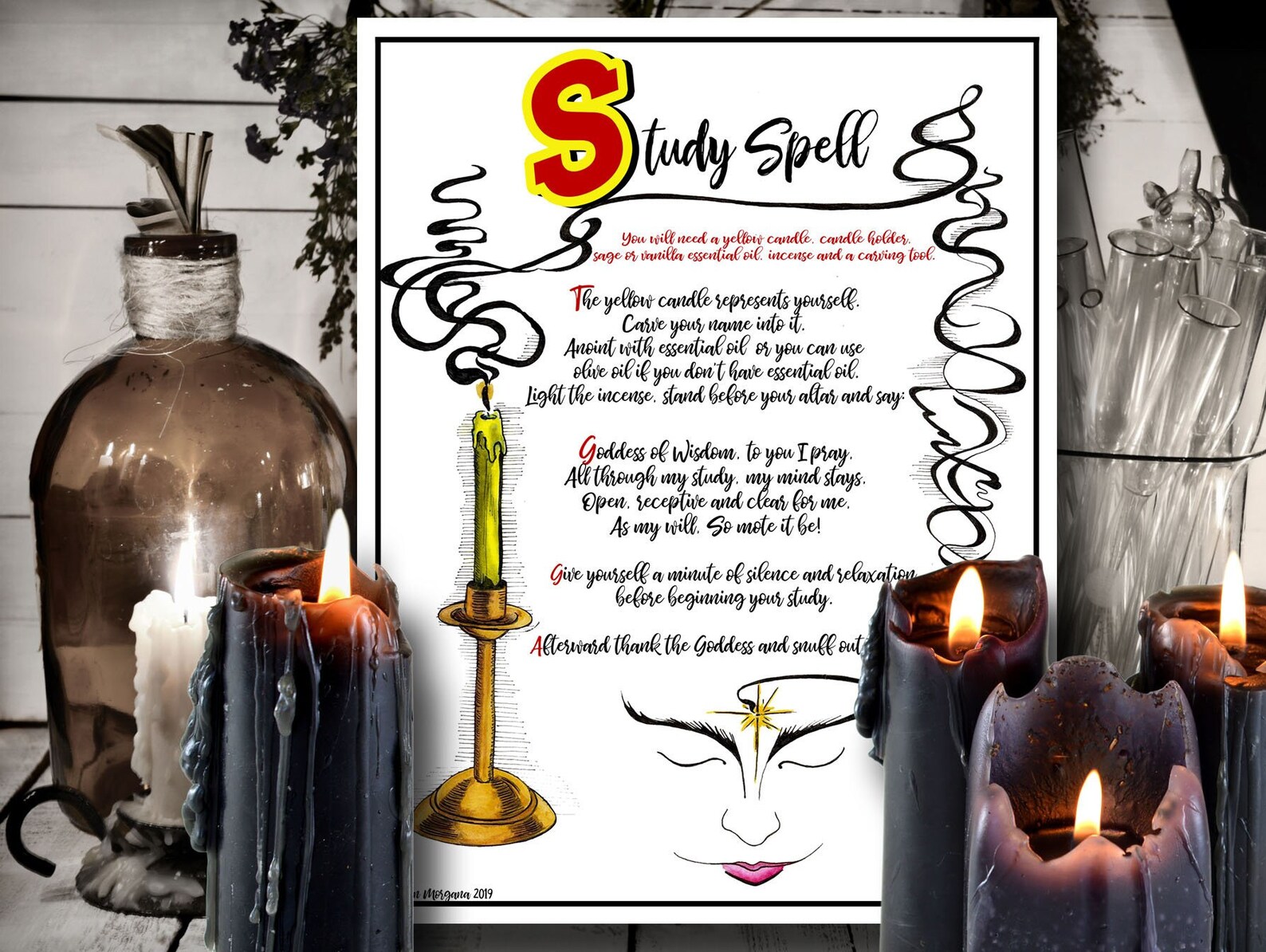 STUDY SPELL Charmed Style Learning Spell for Good Marks - Etsy