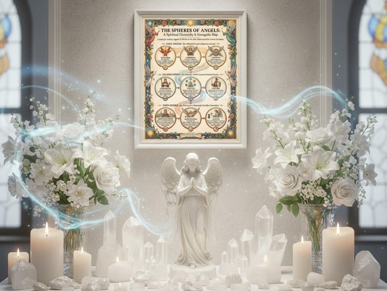Spheres of Angels Infographic: Angel Hierarchy & Guardian Angel ...