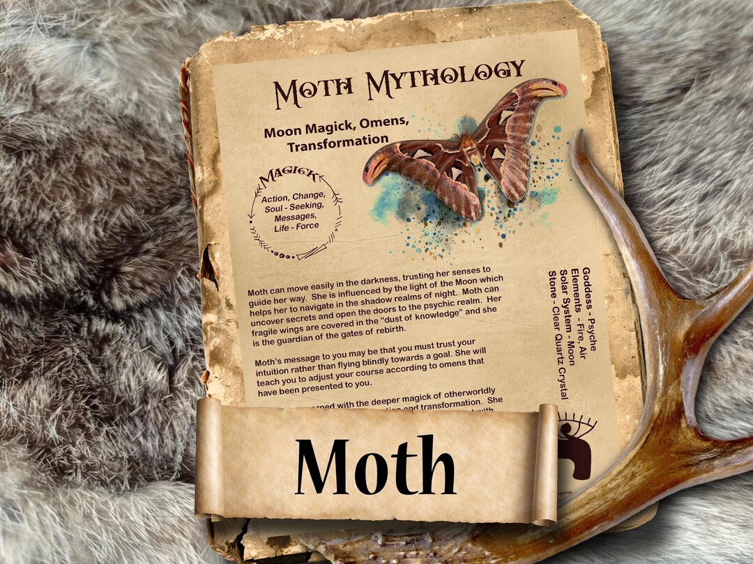 MOTH MAGIC, Animal Spirit Companion, Myths & Correspondences of the ...