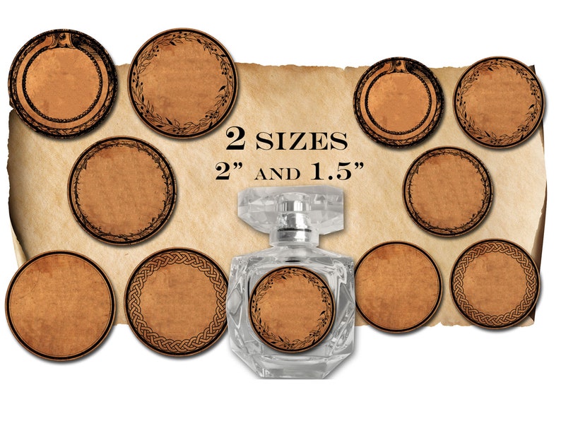 ROUND APOTHECARY LABELS 5 Labels 2 Sizes Printable Potion - Etsy