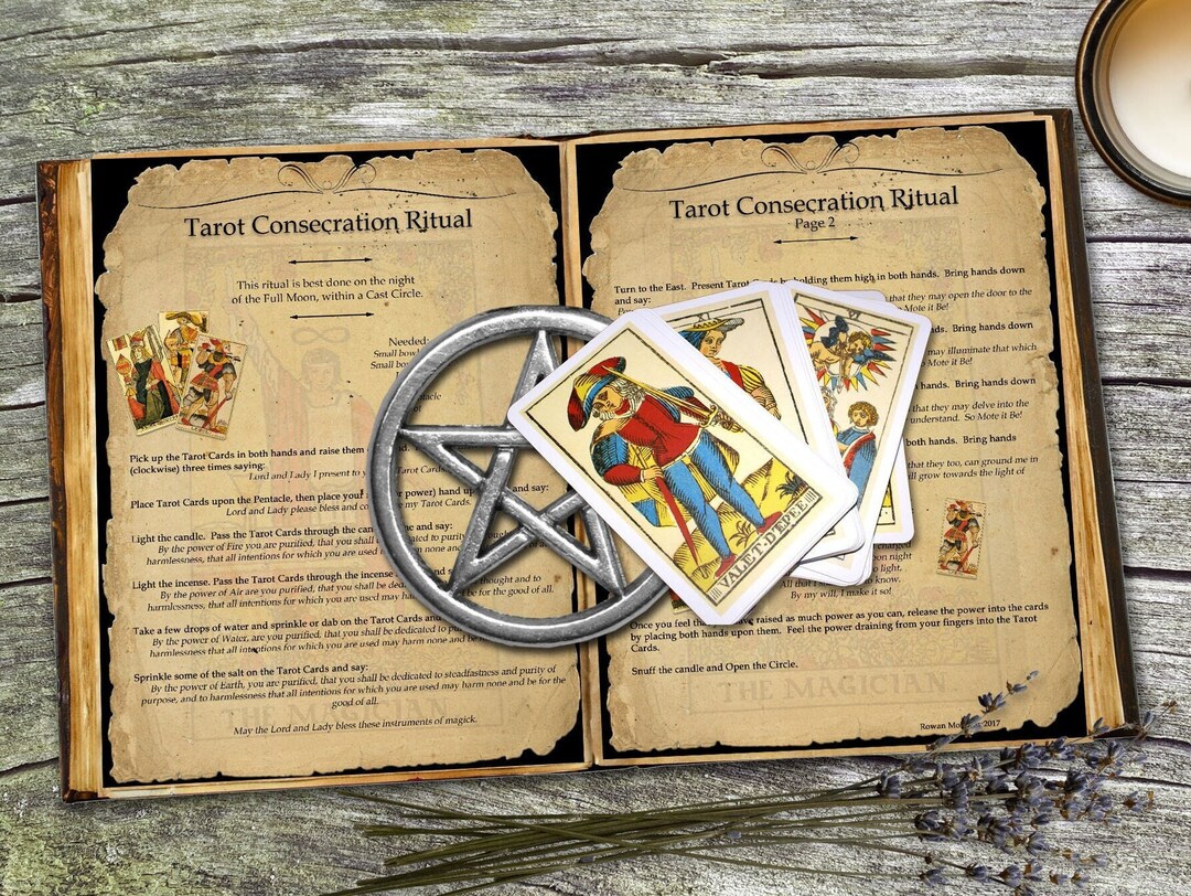 TAROT BLESSING RITUAL 2 Printable Pages, Cleanse and Consecrate Your ...
