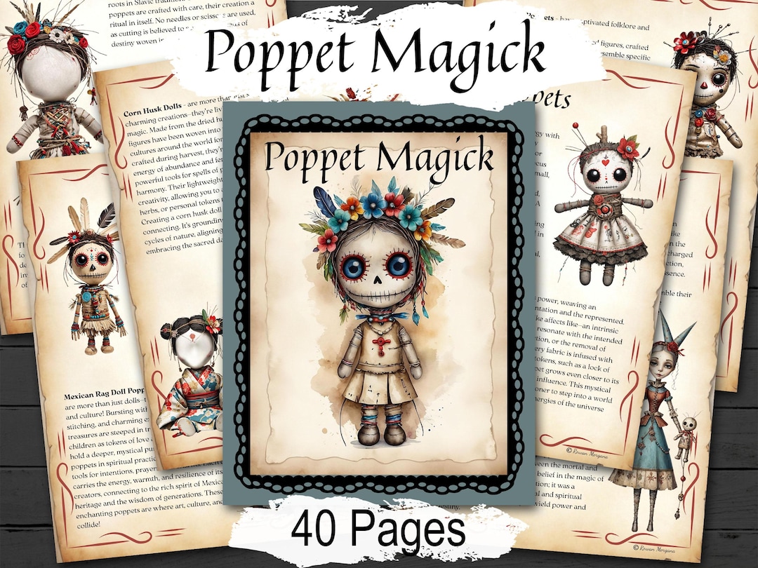 POPPET MAGICK, Genuine Witchcraft, 40 Printable Spellbook Pages, Voodoo ...