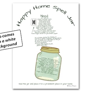 HAPPY HOME Spell JAR, Recipe and Instructions, House Happiness Spell ...