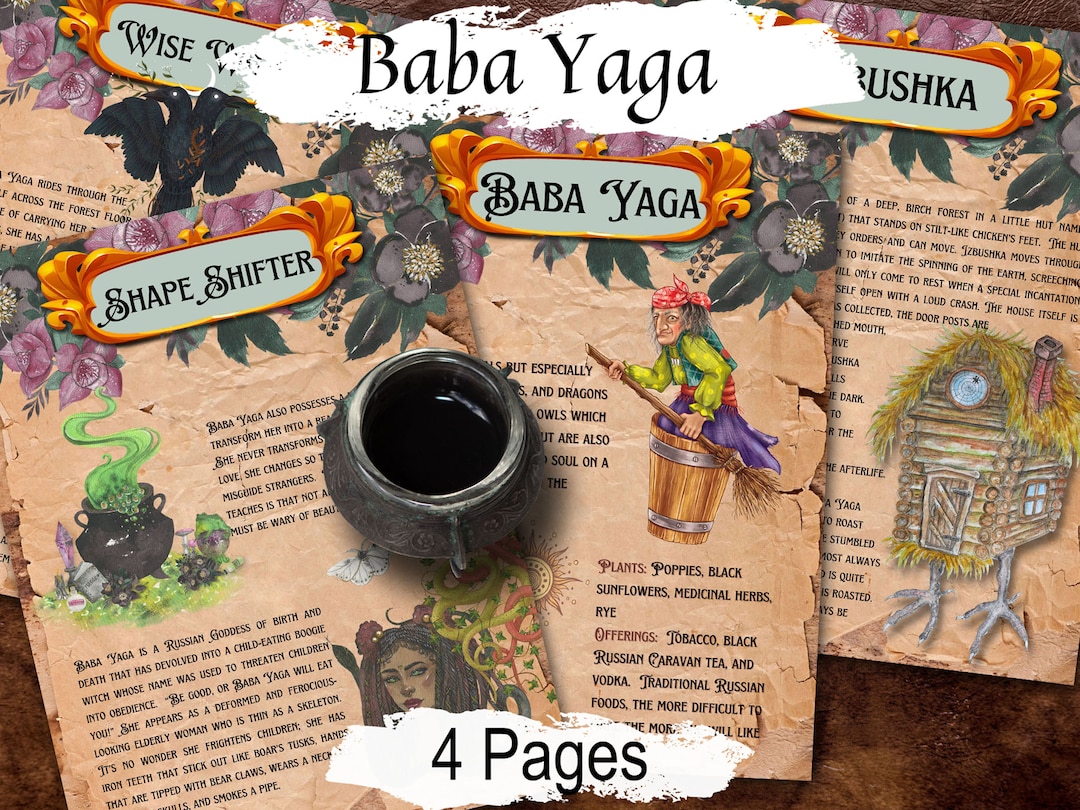 BABA Yaga,baba Yaga Crone Goddess Spellbook: Slavic Witchcraft Folk ...
