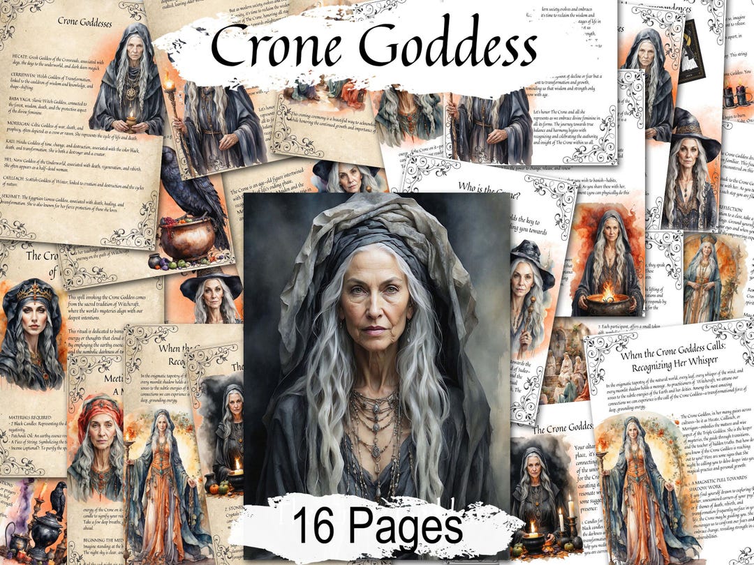 Crone Goddess Guide: Ritual, Spell, Meditation, 16 Printable Pages ...