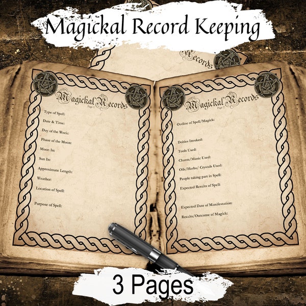 Wicca Spell Template - Etsy