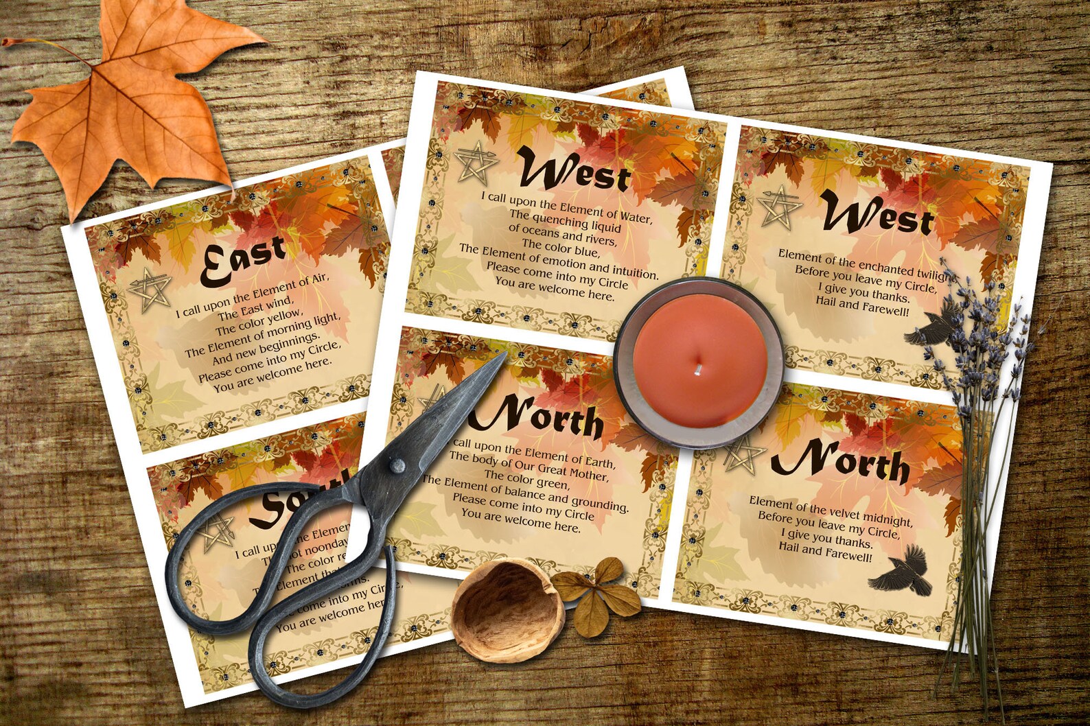 MABON QUARTER CALLS 8 Cards to Call and Release the Quarters - Etsy