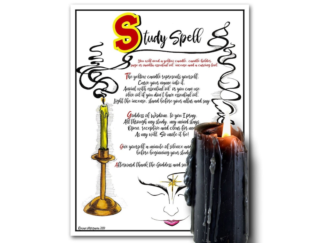 STUDY SPELL Charmed Style, Learning Spell for Good Marks, Memory Spell ...