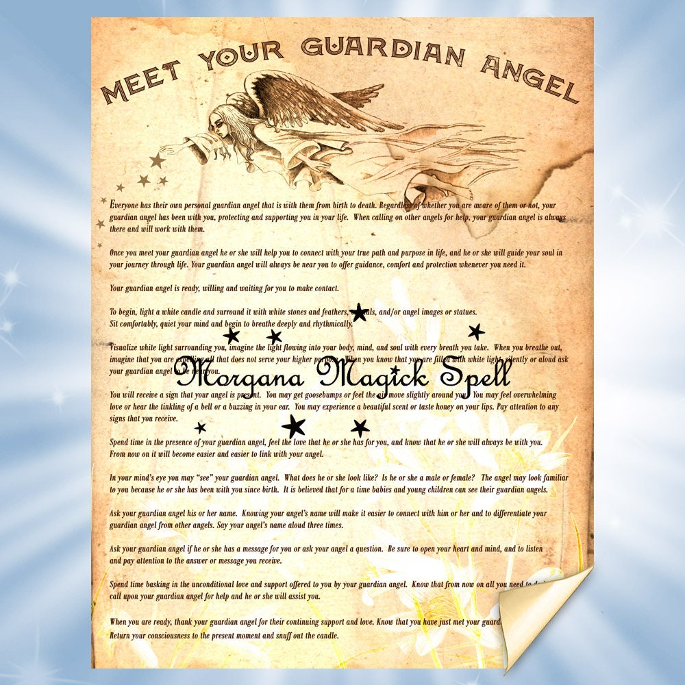 MEET Your GUARDIAN ANGEL Ritual Spell Digital Download | Etsy