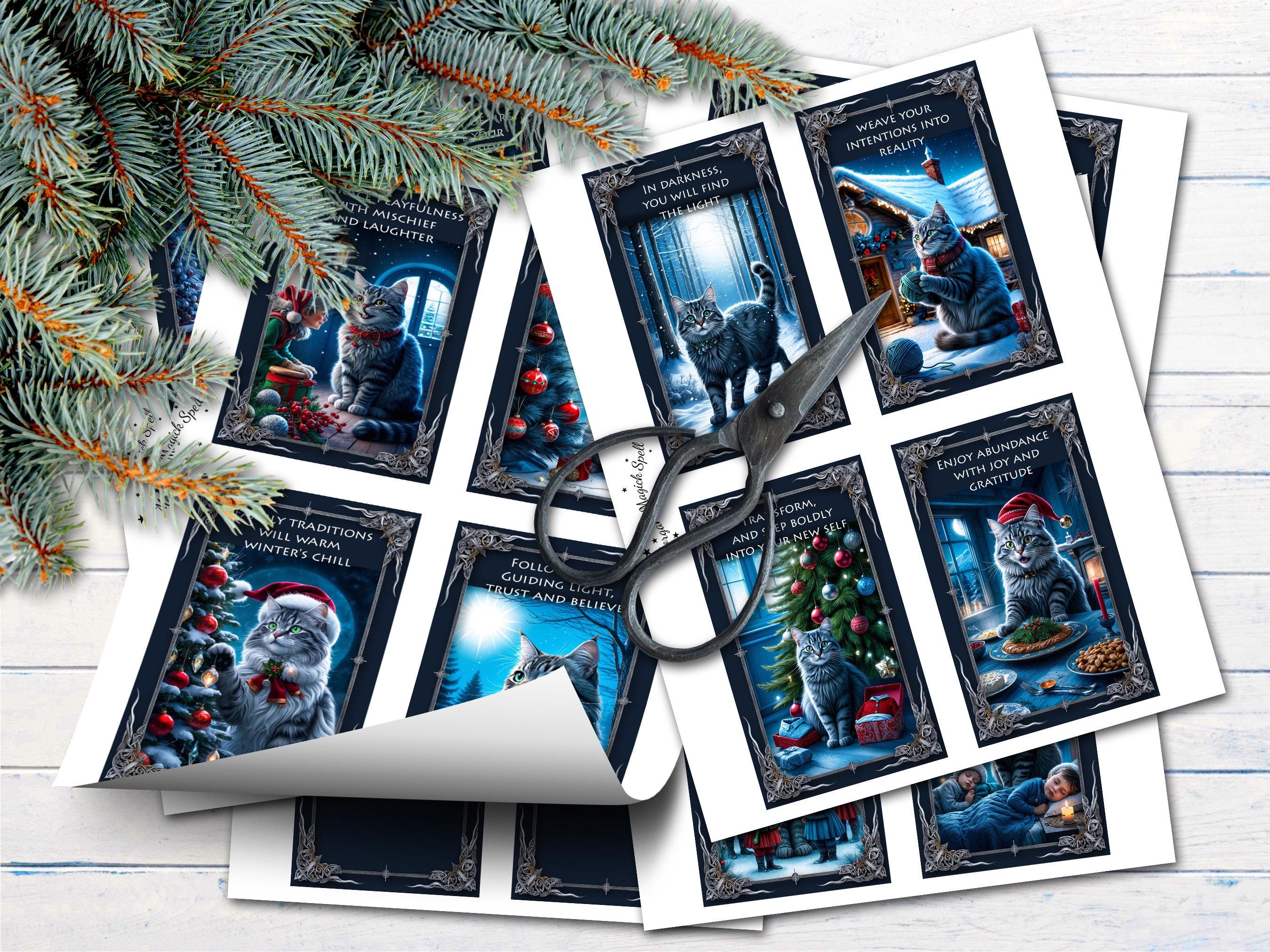 Yule Cat Oracle Cards: Jólakötturinn Tarot, Icelandic Christmas ...