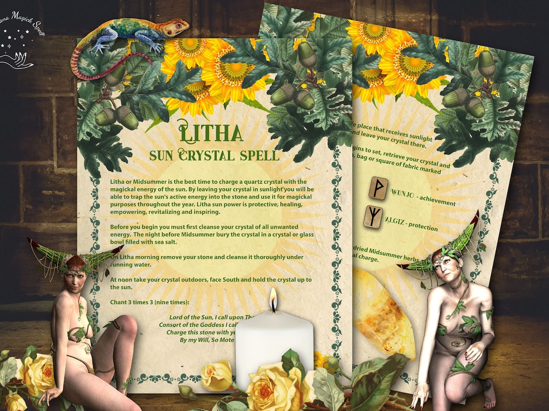LITHA SUN CRYSTAL Spell Solstice Ritual Draw Down the Sun - Etsy Canada
