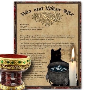 WAX DIVINATION RITUAL, Candle Wax and Water Spell Ritual, Fortune ...