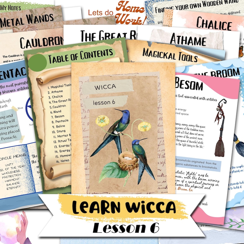 Wicca Tools Printable - Etsy UK