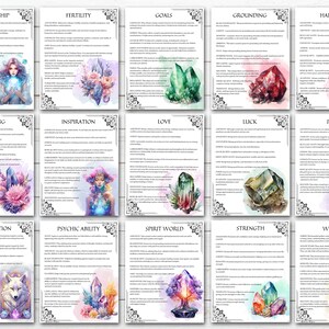 Crystal Magic: the Ultimate Gemstone Guide From A to Z, 42 Printable ...