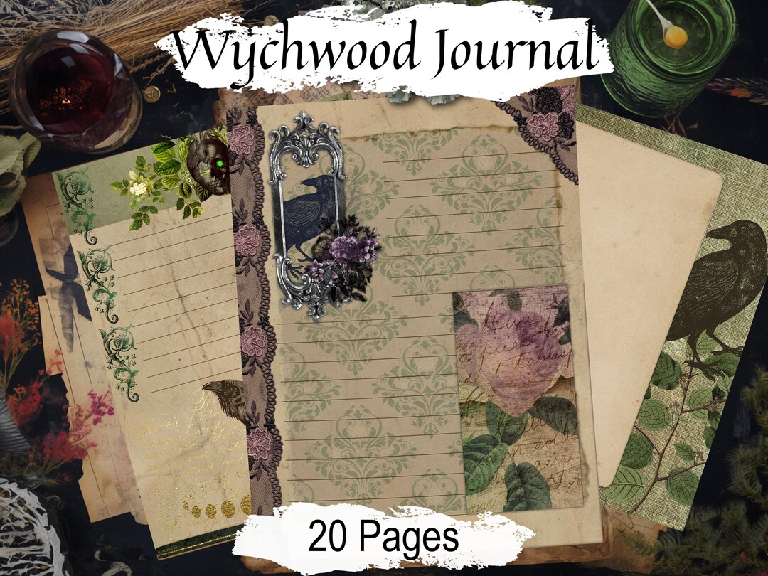 Printable Witchcraft Journal Kit: Gothic Wicca Planner, 20 Spellbook ...