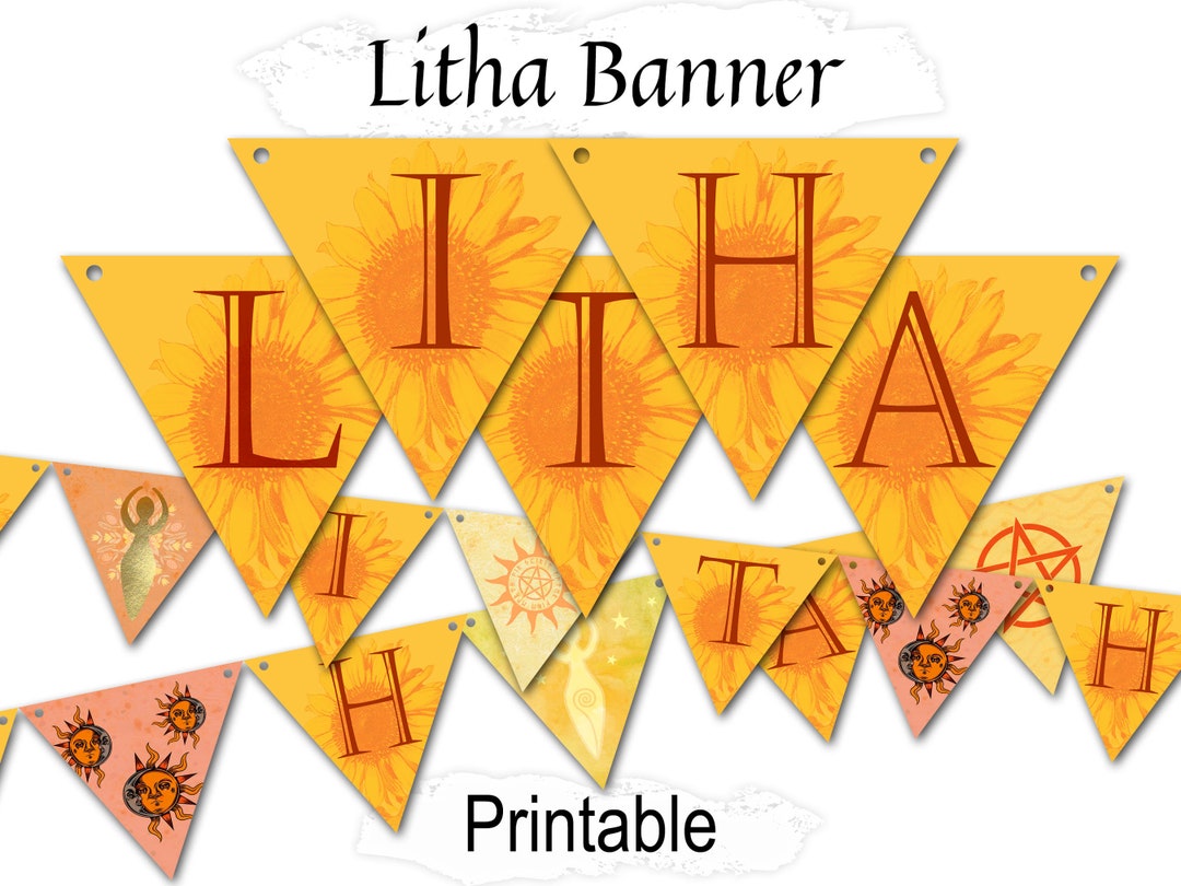 LITHA BANNER, Pagan Altar Garland Decoration, Wicca Sabbat Festival ...
