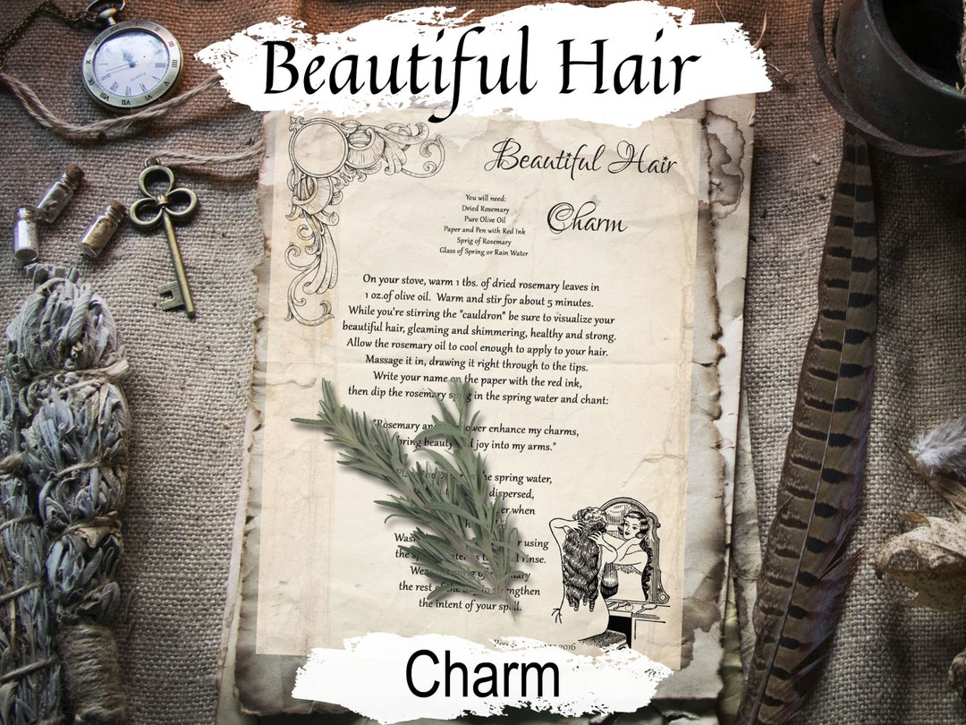 BEAUTIFUL HAIR CHARM, Grow Out Your Hair, Magic Potion, Kitchen Witch ...