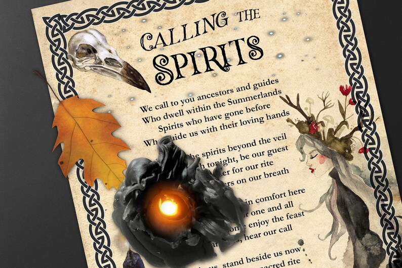 SAMHAIN CALLING the SPIRITS Samhain ghost prayer Halloween | Etsy