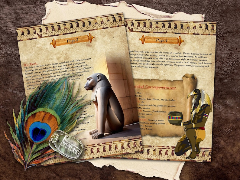 Thoth: the Egyptian God of Wisdom, Writing, and the Emerald Tablets - Etsy