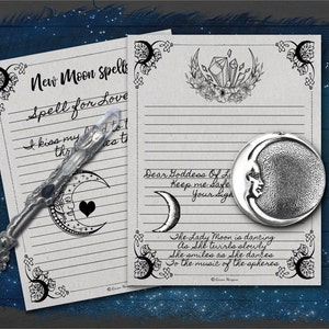 NEW MOON MAGICK 9 Pages, Wicca Witchcraft New Moon Correspondences ...
