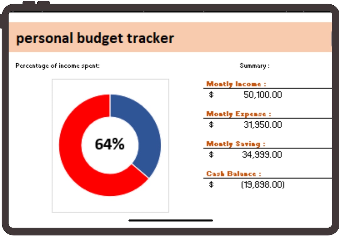 Easy Monthly Bookkeeping Excel Sheet Small Business Income and Expense ...