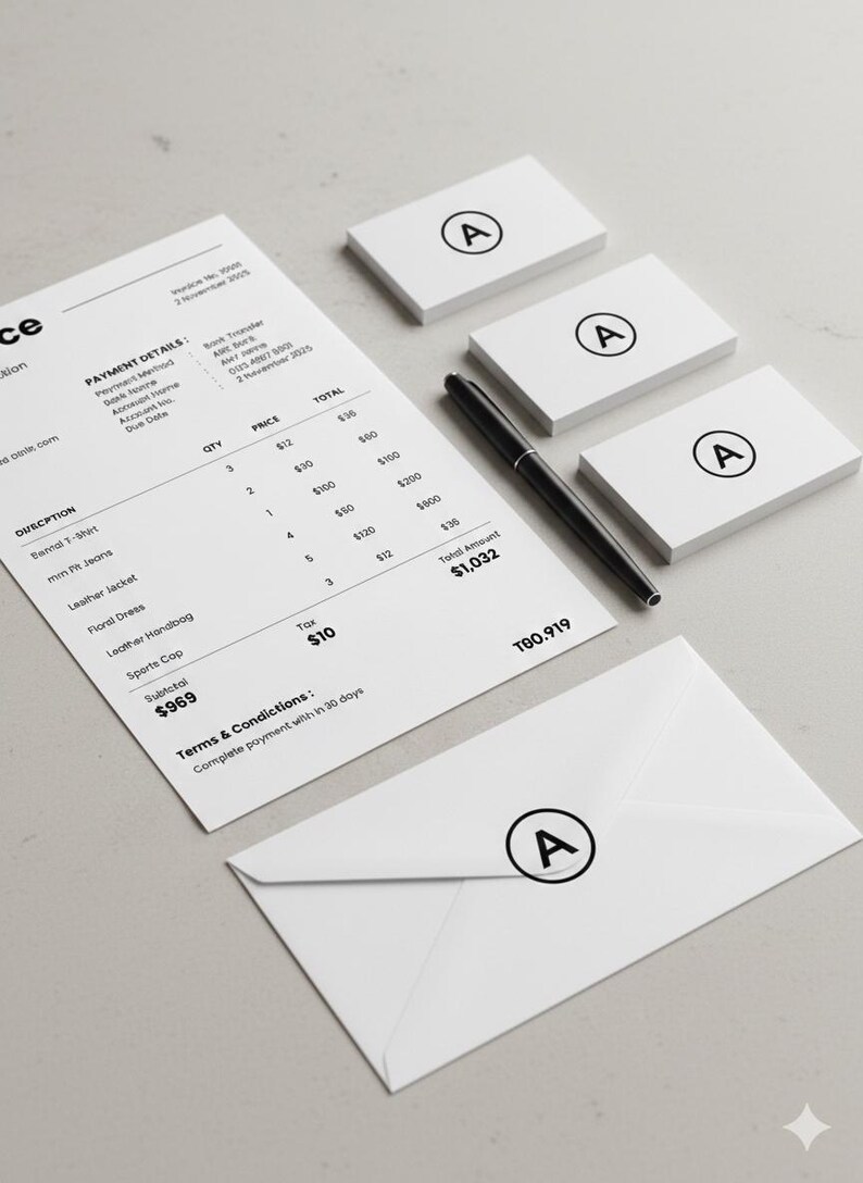 Editable Business Invoice Canva Template Printable | Small Business ...