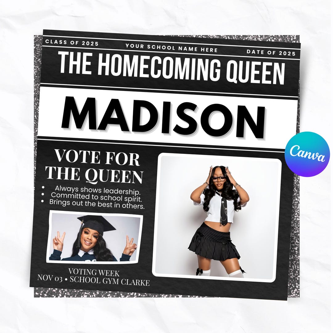 Homecoming Newspaper Flyer, Editable School Campaign & Proposal Flyer ...