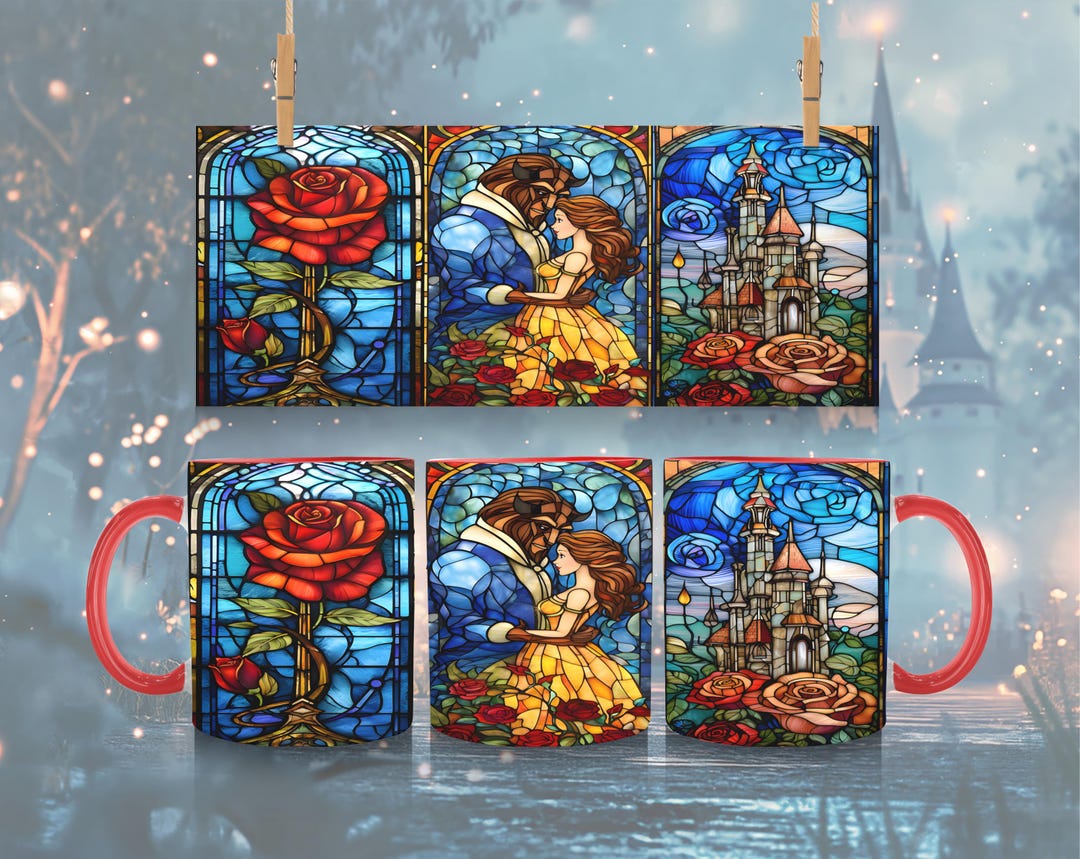 Beauty and the Beast Disney 11oz Coffee Mug Christmas Birthday Gift ...