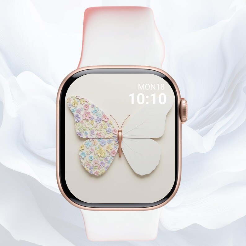 Butterfly 3D Apple Watch Wallpaper: Elegant Animal Design (digital ...