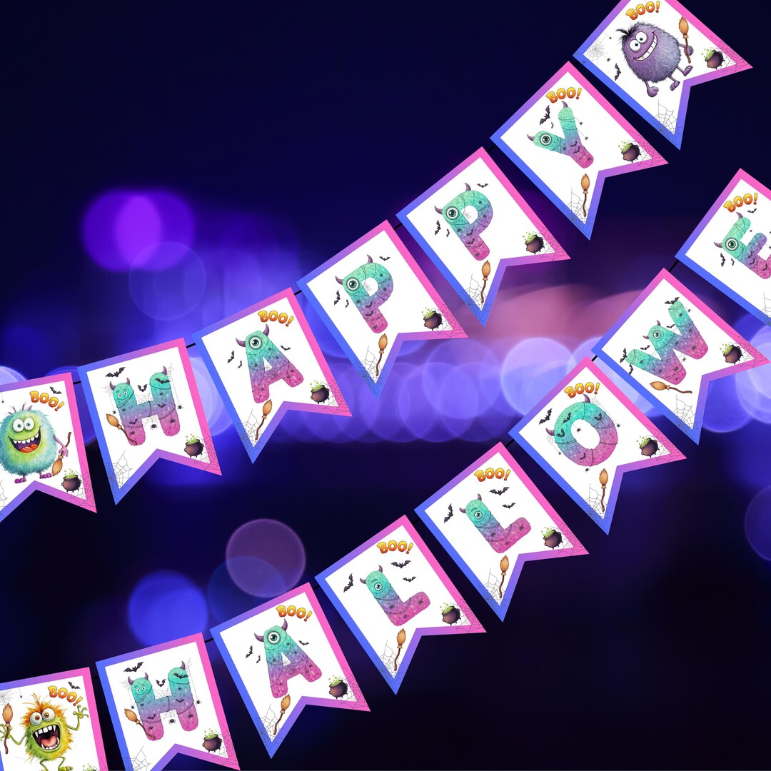 Monsters Printable Banners, Party Decorations - Etsy Australia