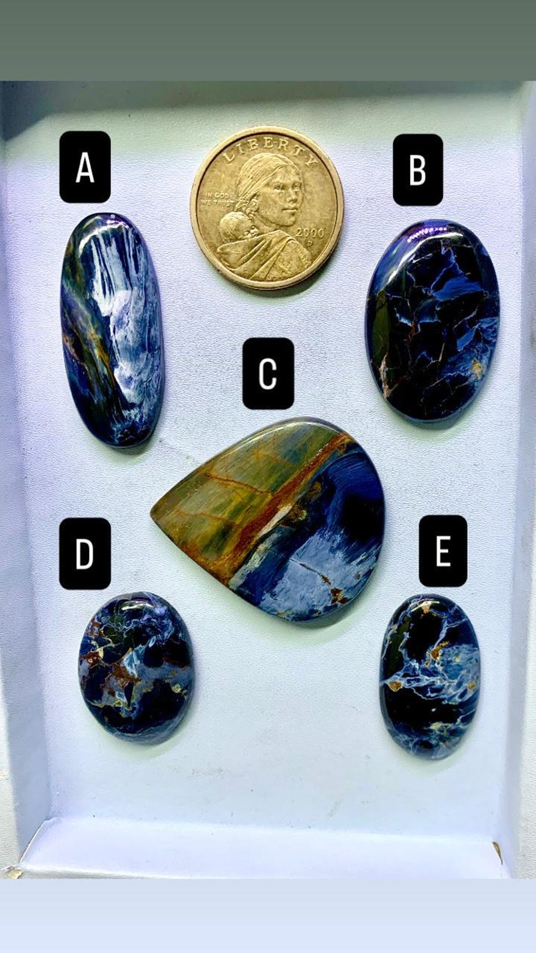 Natural Blue Pietersite Cabochon | Wholesale Gemstone Lot | Healing ...
