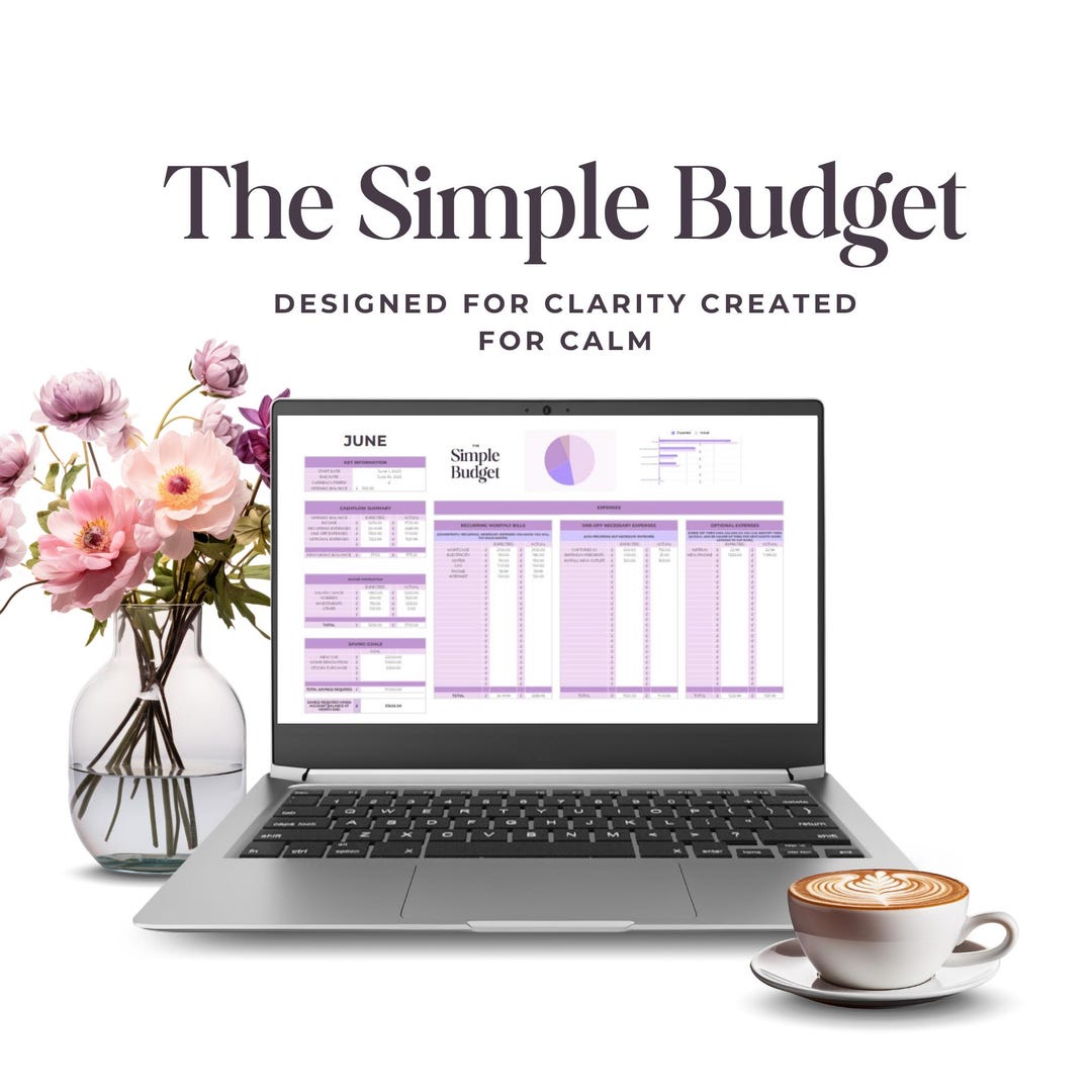 The Simple Budget Google Sheets Template - Etsy